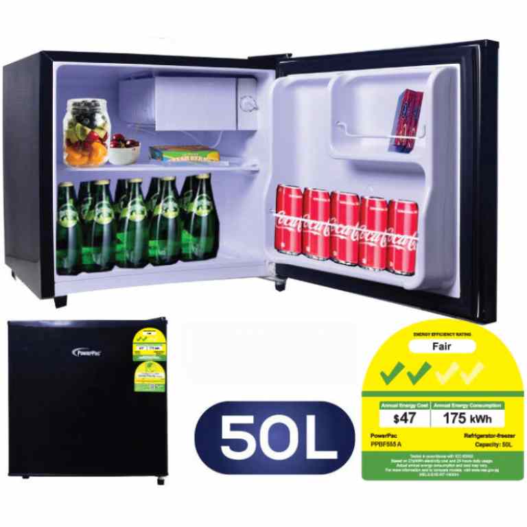 POWERPAC PPBF555 50L BAR FRIDGE, 2 TICKS – Lucky Store